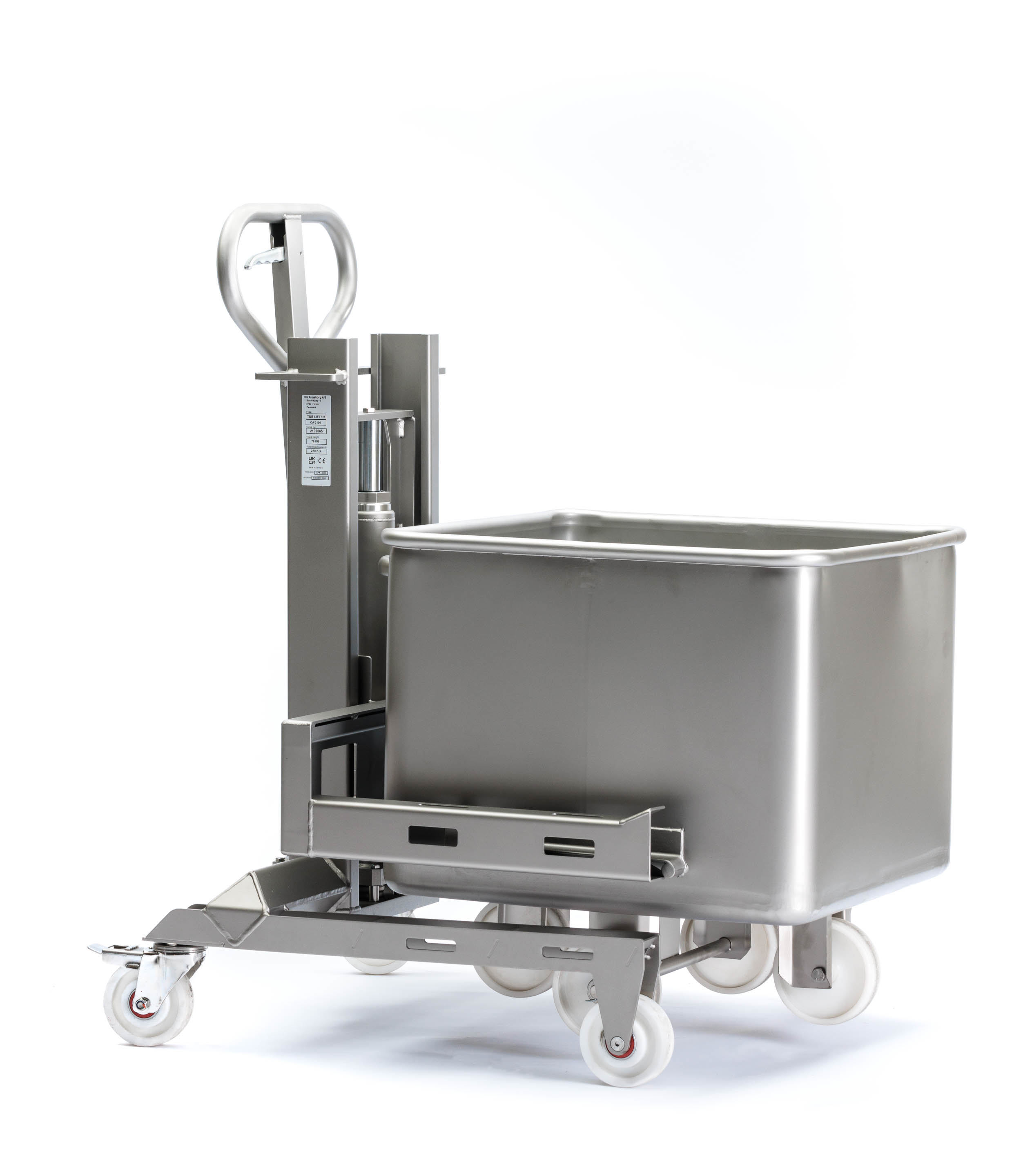 Stainless Euro Tub Lifter (200L) | Ole Almeborg A/S, Denmark